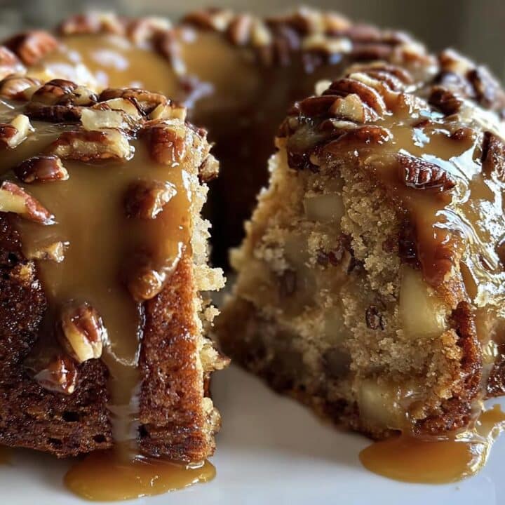 Apple Pecan Cake With Caramel Glaze - Travelers Wizard