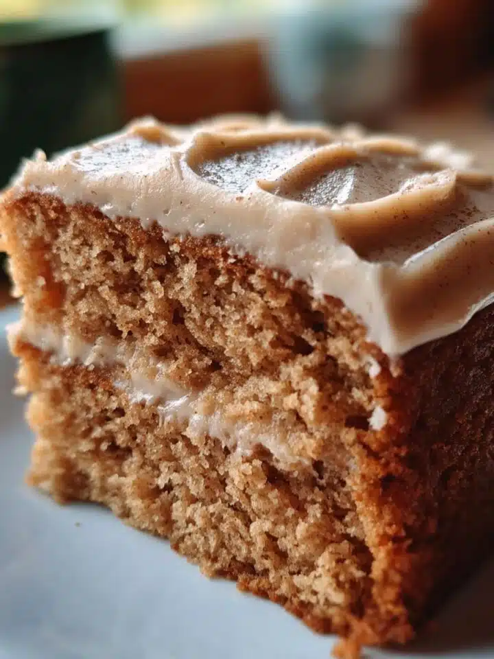 Applesauce Cake with Cinnamon Cream Cheese Frosting - Travelers Wizard