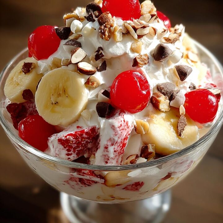 Banana Split Fluff Salad - Travelers Wizard
