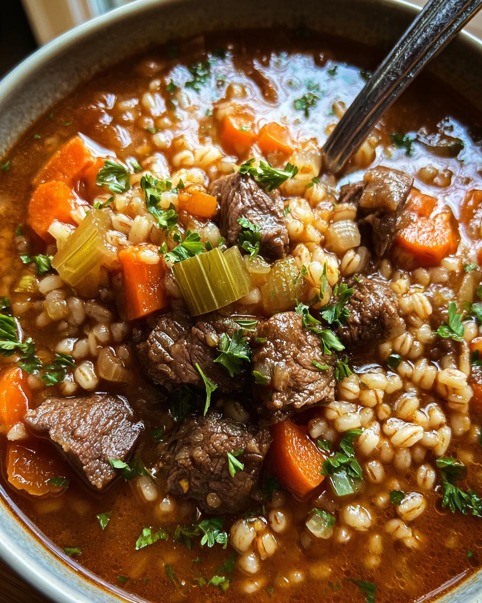 Beef Barley Soup - Travelers Wizard