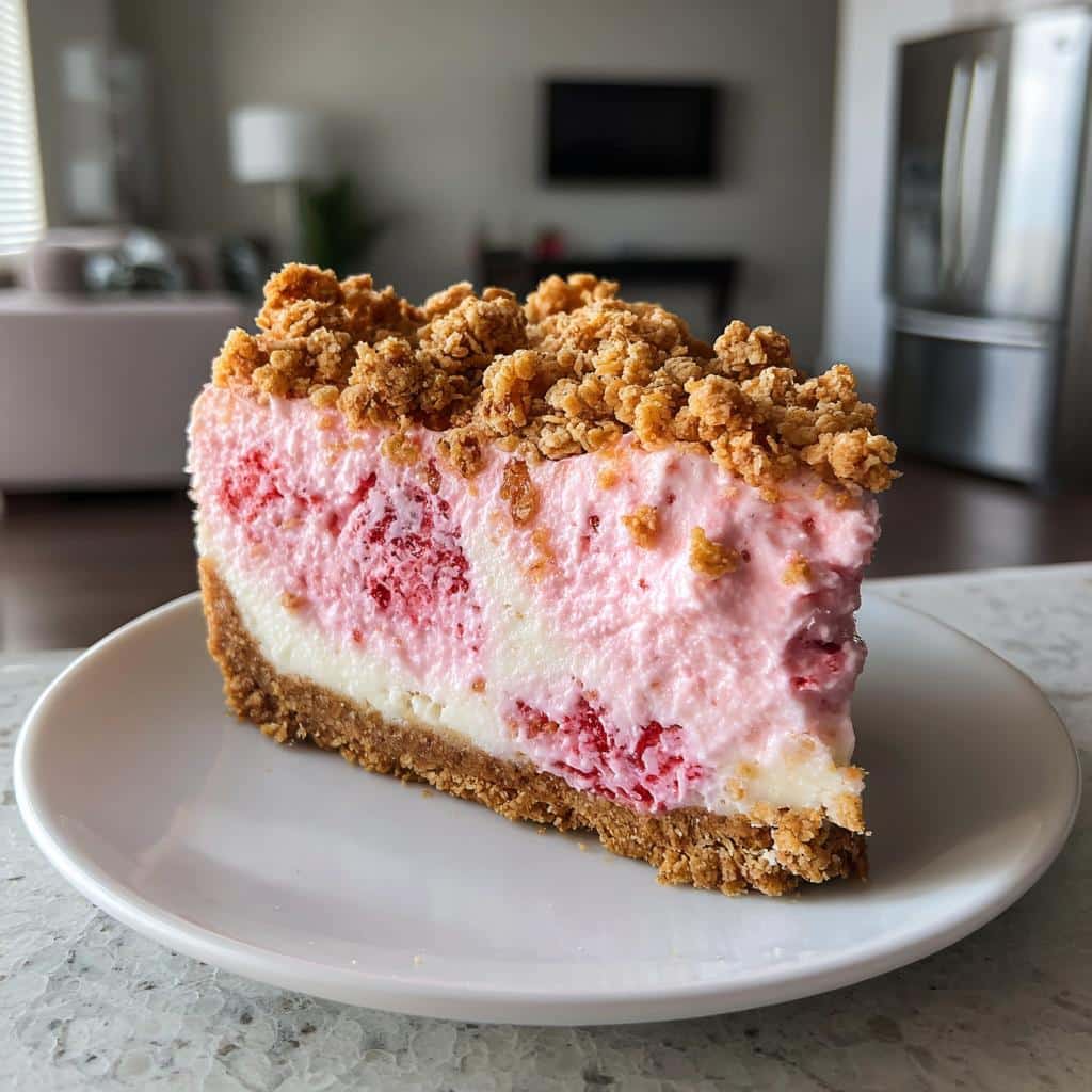 Berrylicious Strawberry Crunch Cheesecake - Irresistible Bliss! - Travelers Wizard