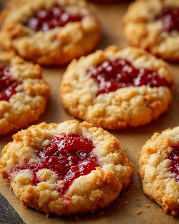 Buttery Raspberry Crumble Cookies - Travelers Wizard