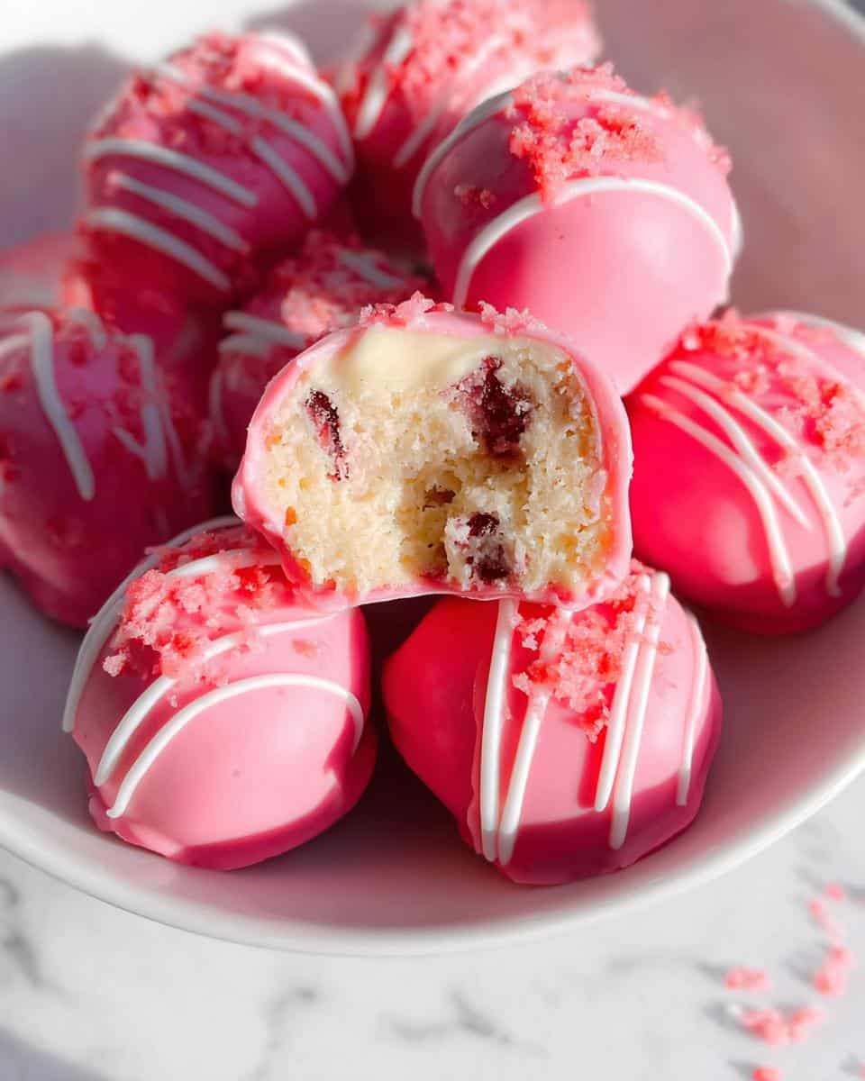 Cherry Chip Cheesecake Bites - Travelers Wizard