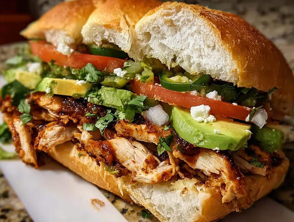 Spicy Chicken Torta Sandwich Recipe - Travelers Wizard