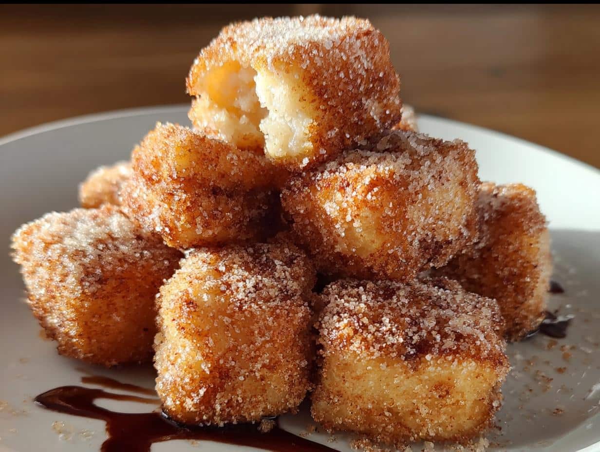 Crispy Angel Cake Churro Bites Recipe - Travelers Wizard