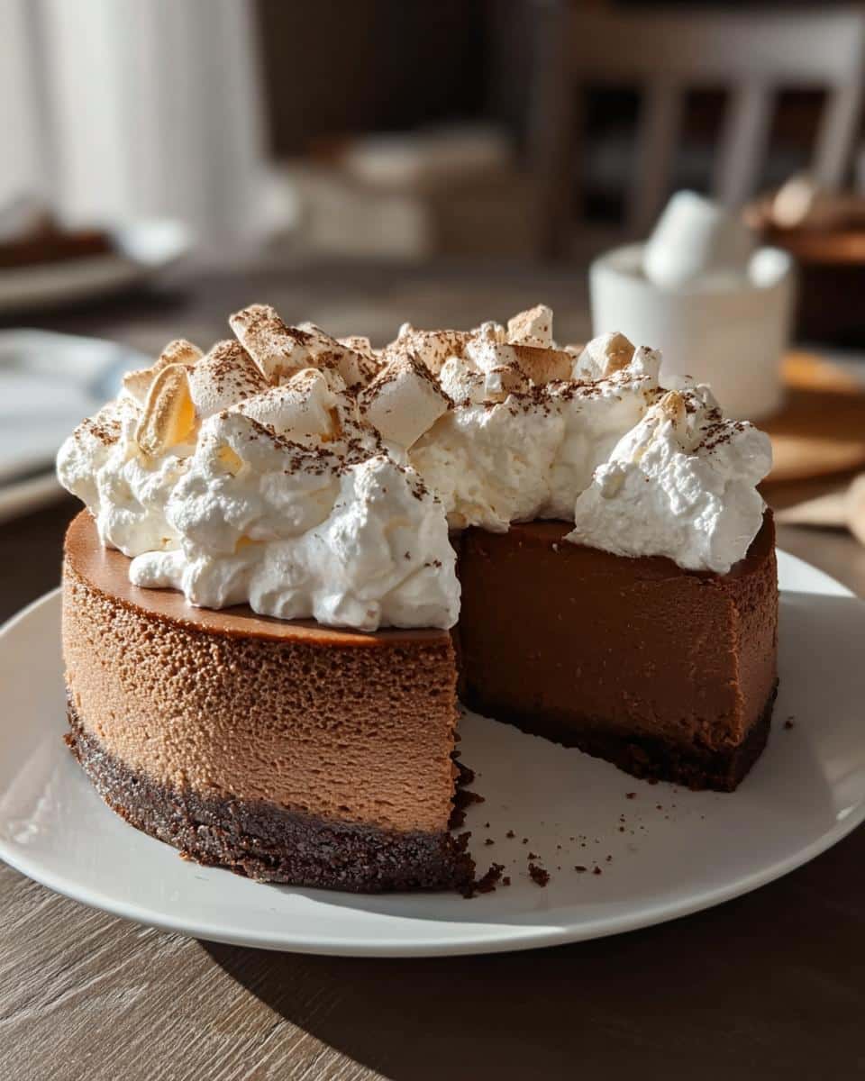 Decadent Hot Cocoa Cheesecake: - Travelers Wizard