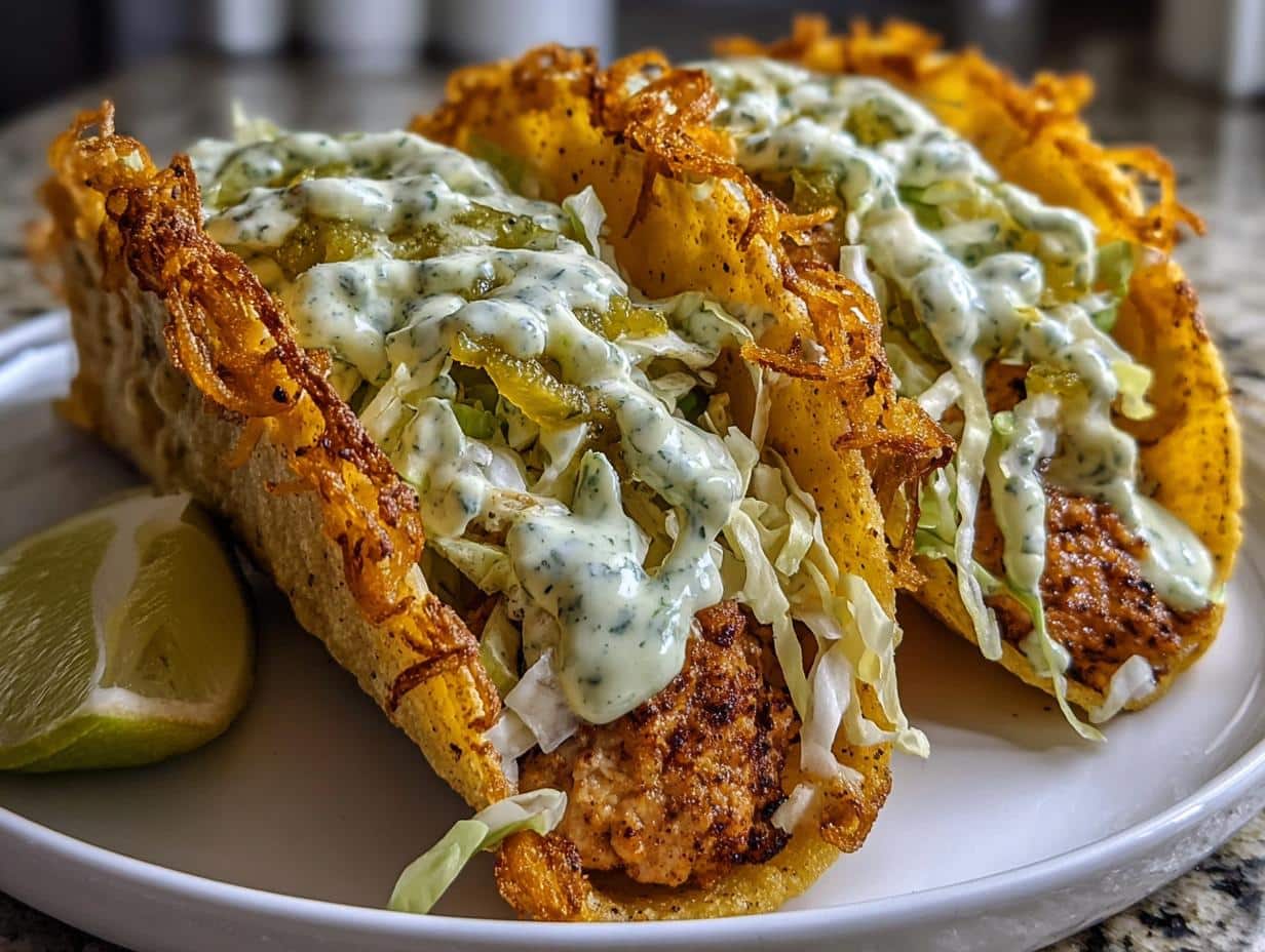 Dill Pickle Ranch Smash Chicken Tacos Recipe - Travelers Wizard