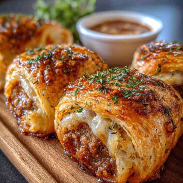 French Onion Sausage Rolls - Travelers Wizard