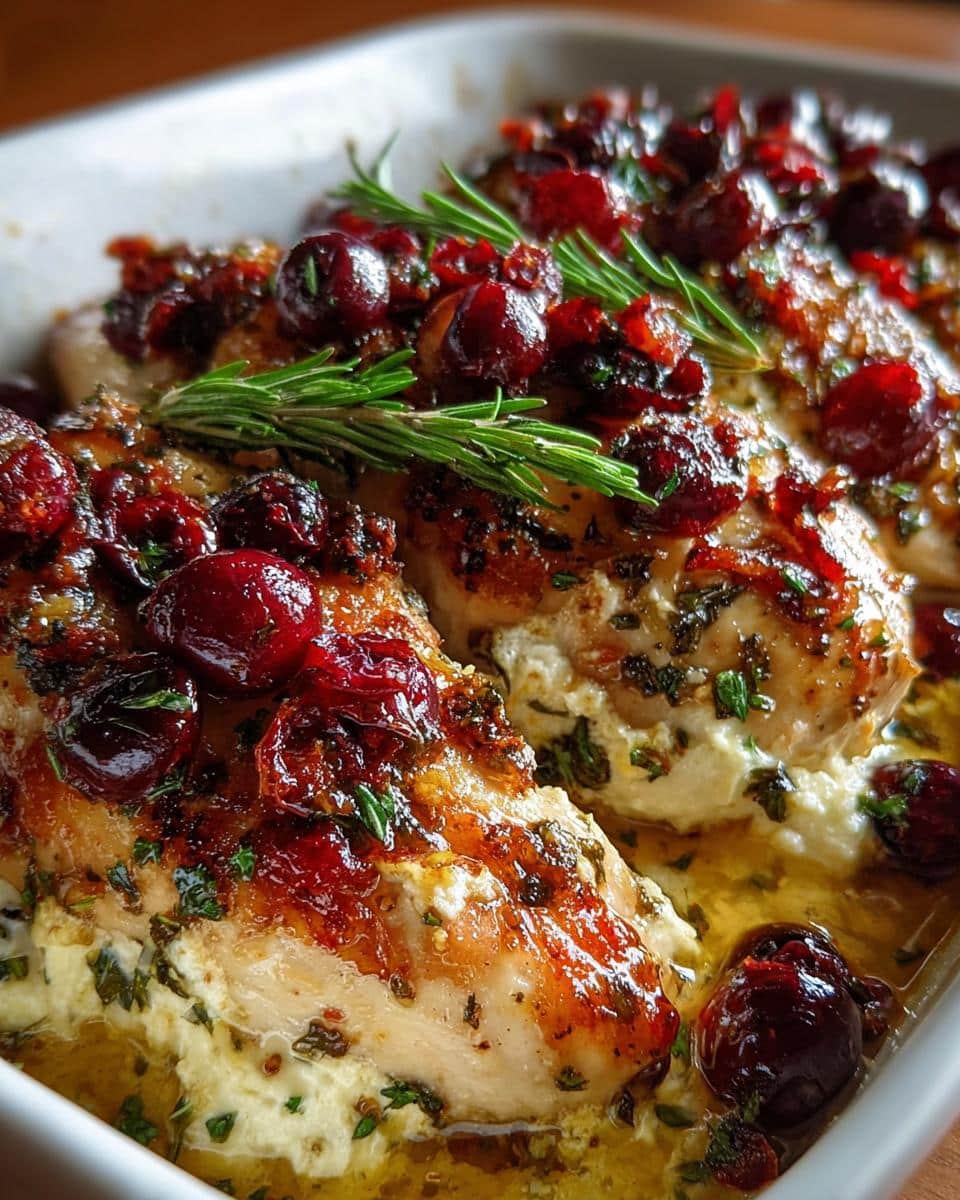 Honey Cranberry Chicken Bake with Ricotta Cheese - Travelers Wizard