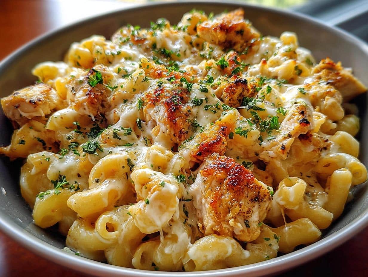 Honey Pepper Chicken Mac and Cheese - Travelers Wizard