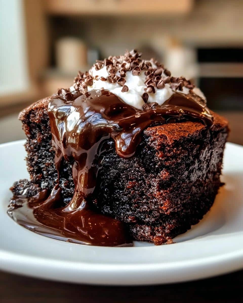 Hot Fudge Chocolate Pudding Cake - Travelers Wizard