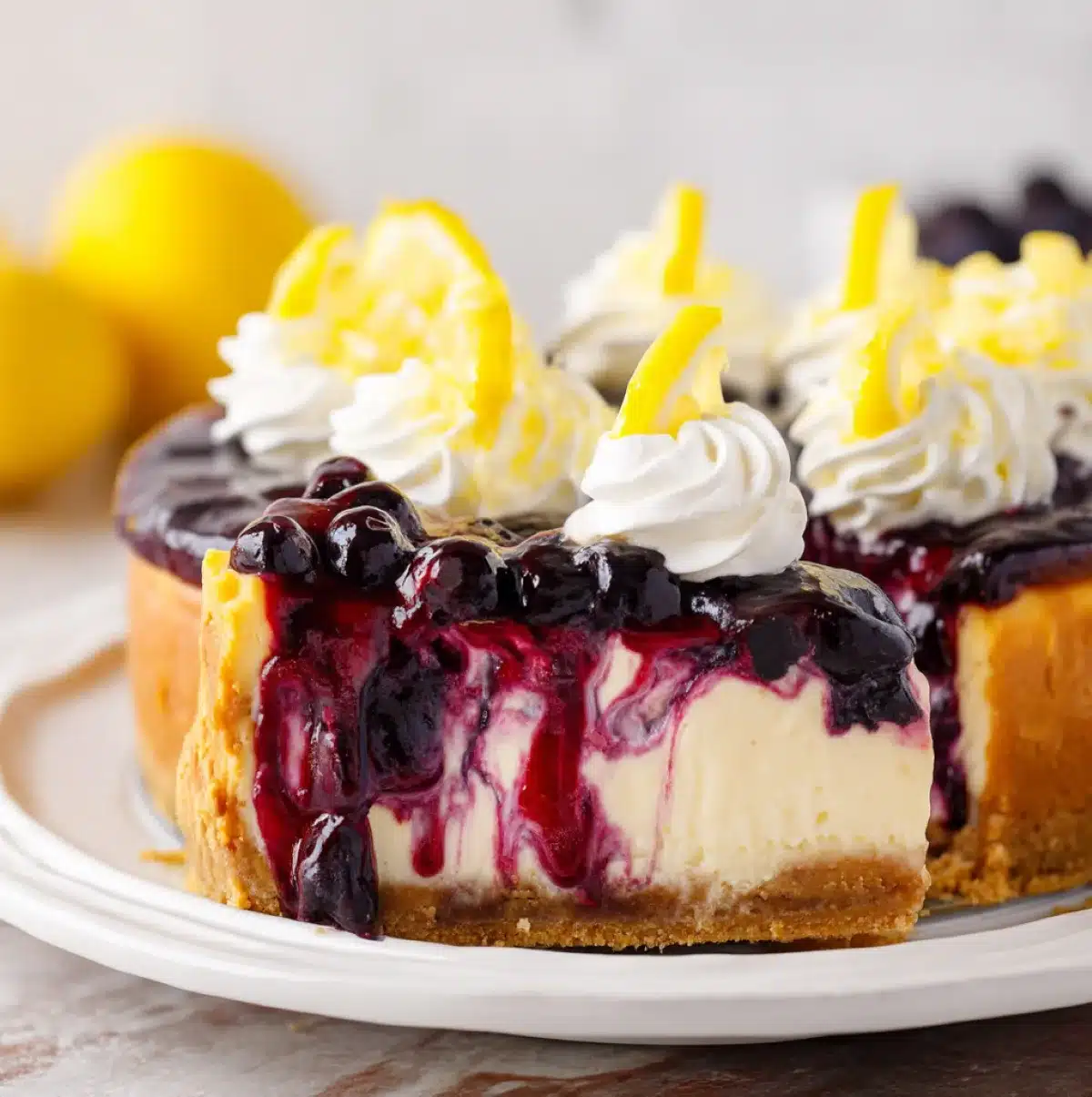 Lemon Blueberry Cheesecake - Homemade Kitchen