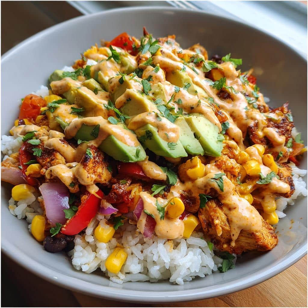 Loaded Chicken Fajita Rice Bowls - Irresistible Smoky Chipotle Magic ...