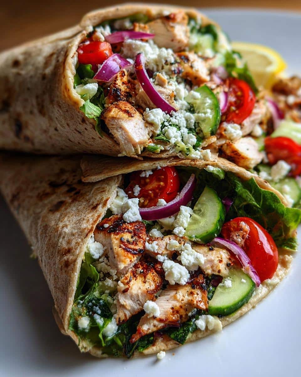 Mediterranean Chicken Wraps - Travelers Wizard