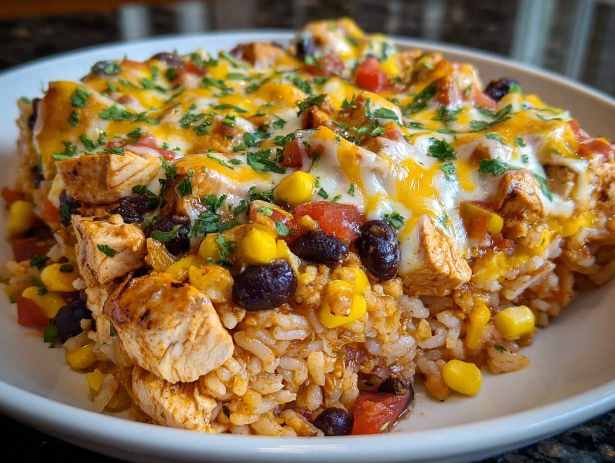 One-Pot Cheesy Southwest Chicken & Rice - Travelers Wizard