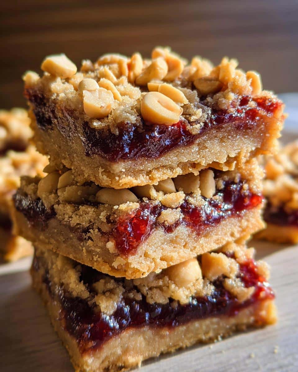 Peanut Butter and Jelly Bars - Travelers Wizard
