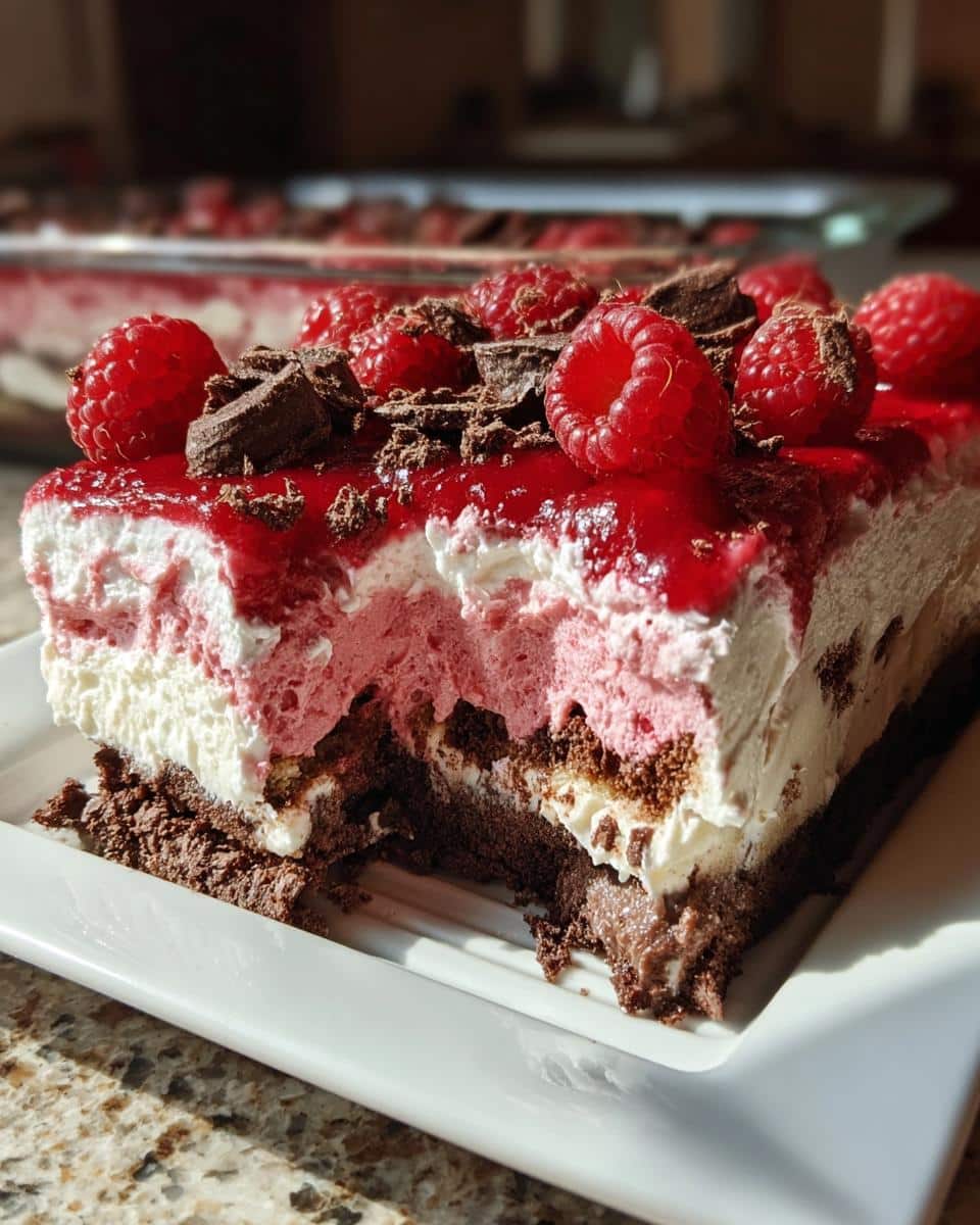 Raspberry Chocolate Lasagna Dessert - Travelers Wizard
