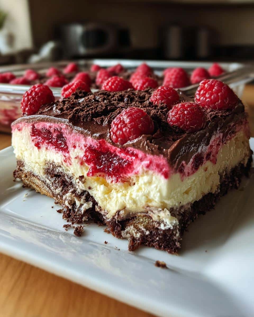 Raspberry Chocolate Lasagna Dessert - Travelers Wizard
