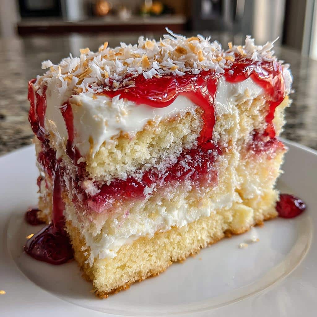 Raspberry Zinger Poke Cake: The Ultimate Party Dessert - Travelers Wizard