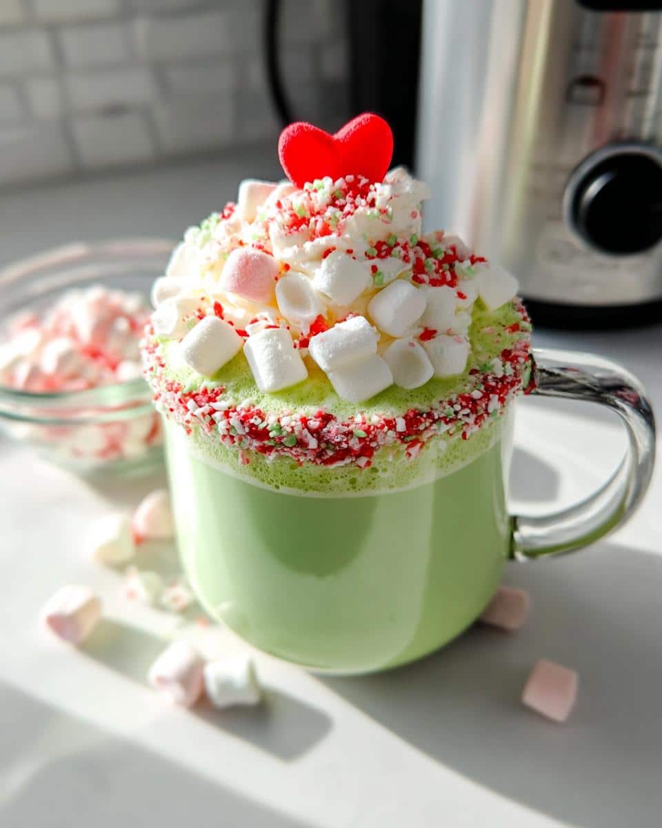 Festive Slow Cooker Grinch Hot Chocolate - Travelers Wizard