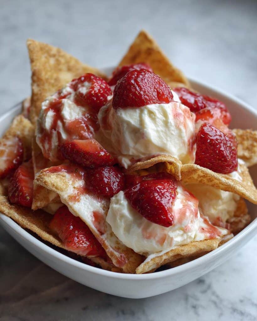 Strawberry Cheesecake Nachos Box Recipe - Travelers Wizard