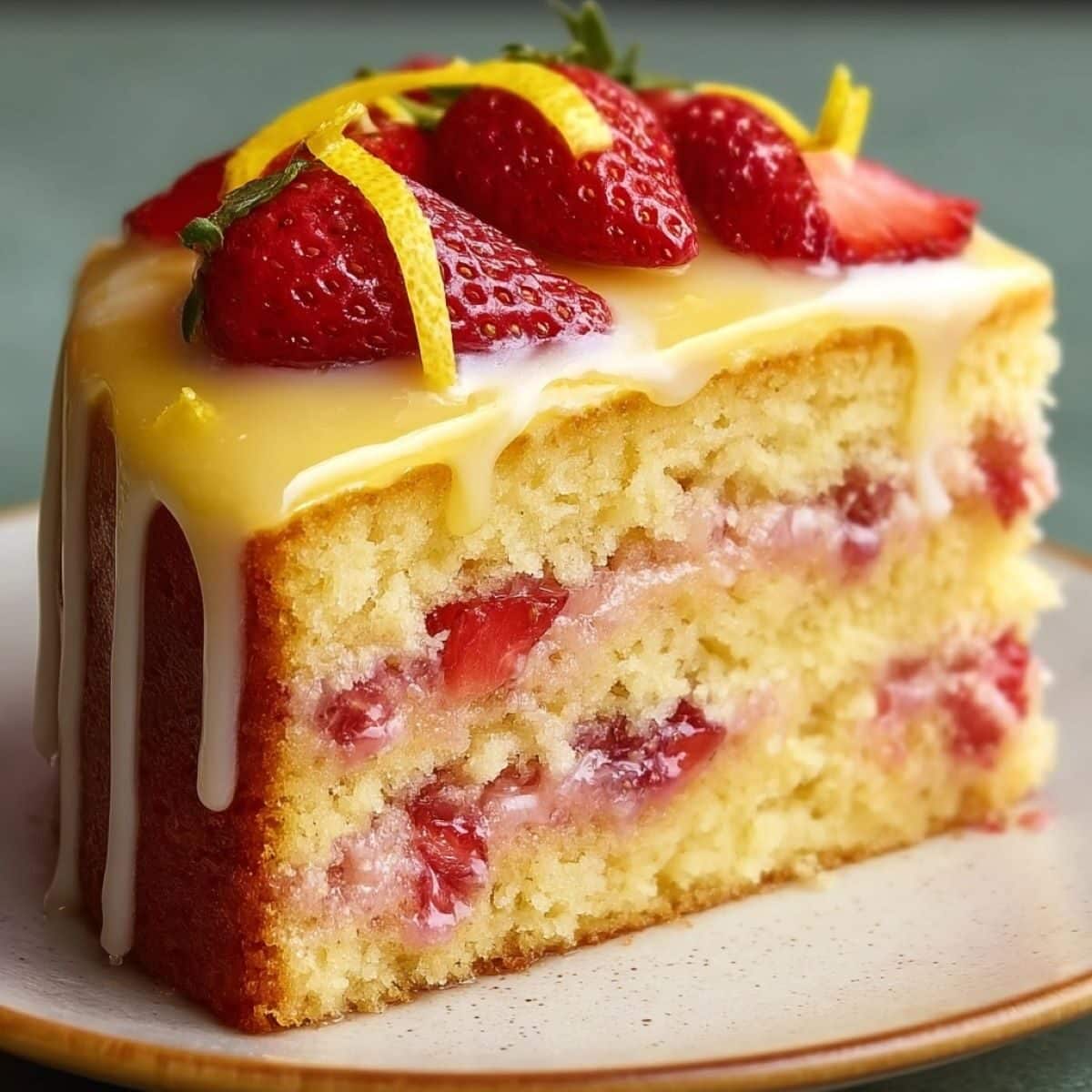 Strawberry Lemonade Buttermilk Cake - Travelers Wizard