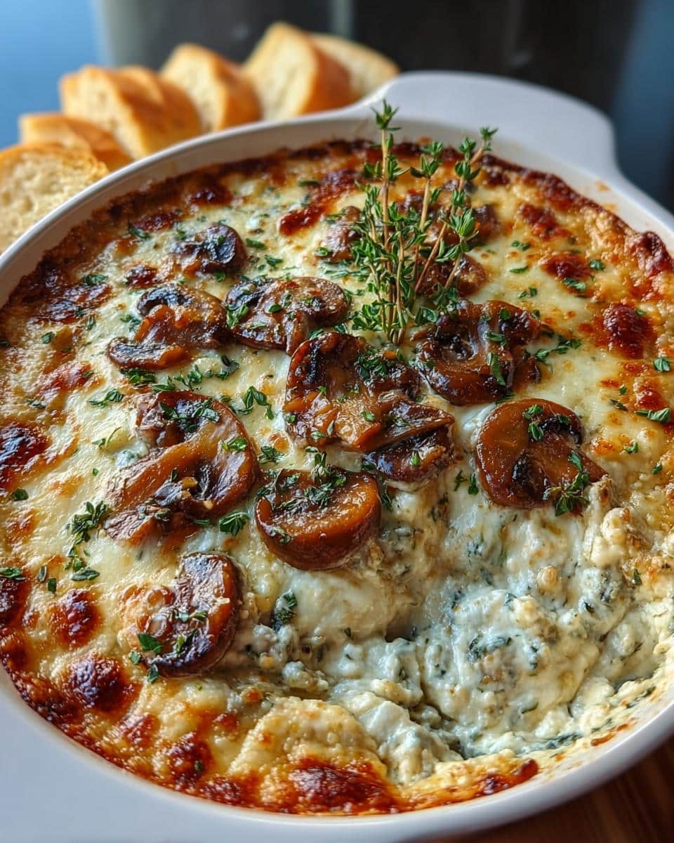 Stuffed Mushroom Dip - Travelers Wizard
