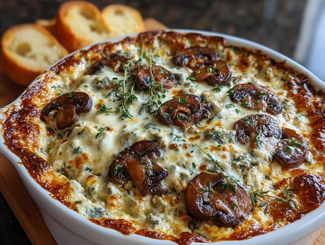 Stuffed Mushroom Dip - Travelers Wizard