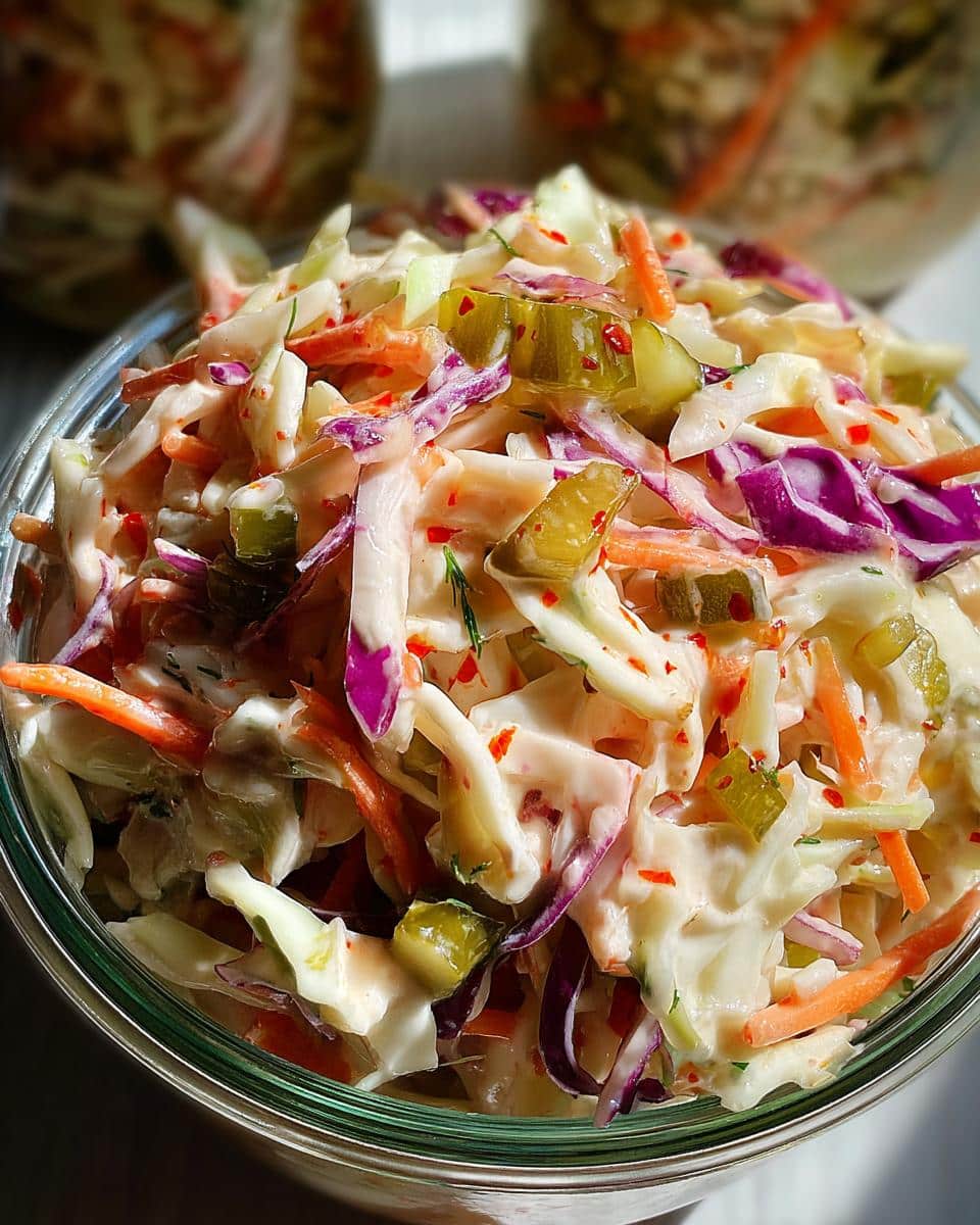 Sweet & Spicy Pickle Slaw - Travelers Wizard