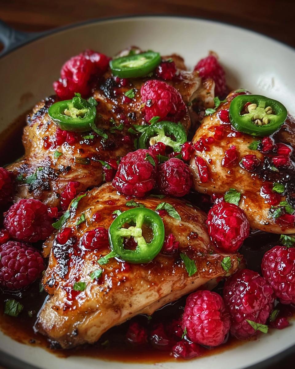 Sweet and Spicy Jalapeno Raspberry Chicken - Travelers Wizard