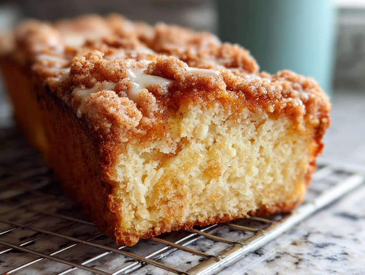 Vanilla Eggnog Bread with Crumb Topping - Travelers Wizard